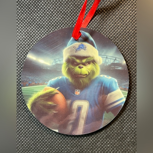 Holiday | Copy Detroit Lions Grinch Football Round Christmas Ornament ...
